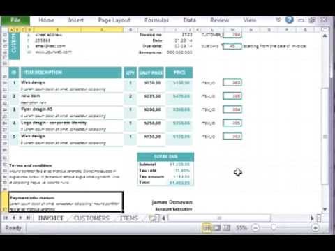 Profesional Invoice Tutorial Youtube