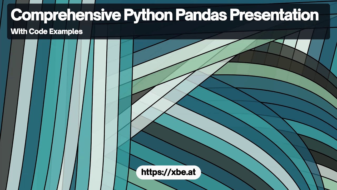 Comprehensive Python Pandas Presentation Youtube