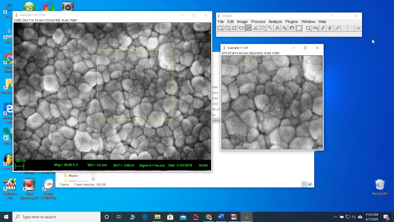 Imagej Scanning Electron Microscope Sem Image Analysis Basic