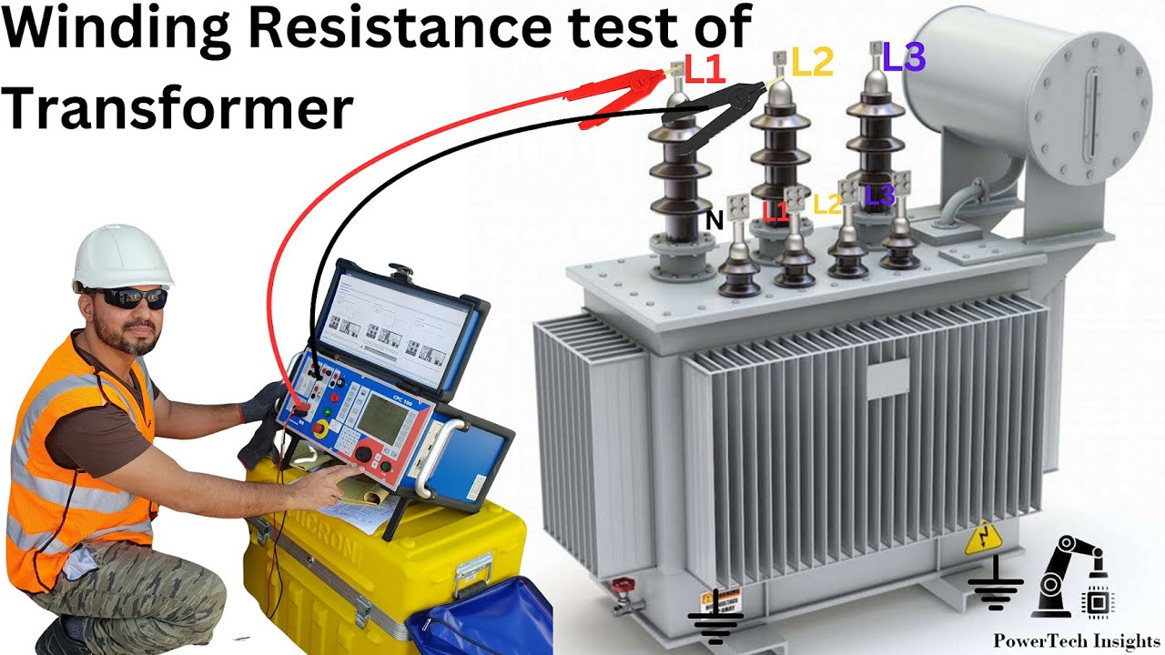 Winding Resistance Test Of Power Transformer With Cpc 100 Transformer