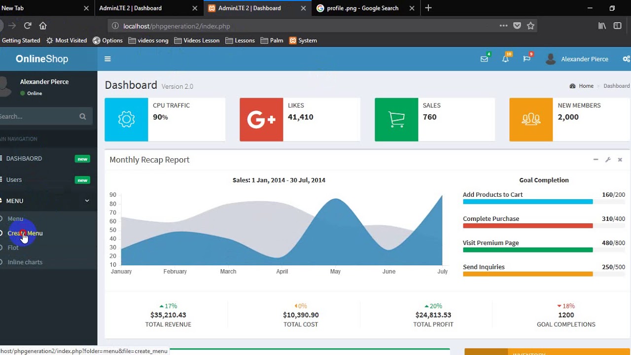 How To Create Admin Dashboard In Php Part3 Youtube