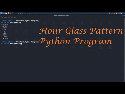 Hour Glass Pattern Python Programming Leisure Codes Youtube