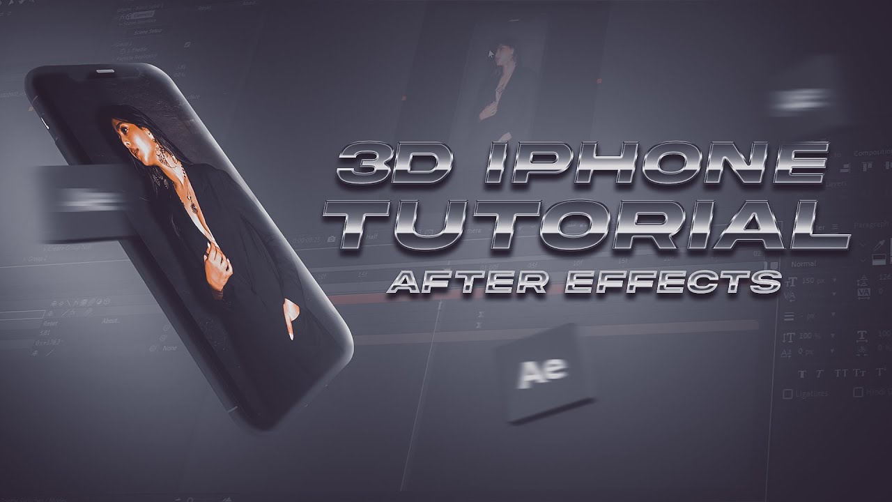 Iphone 3d Model Tutorial In After Effects Youtube