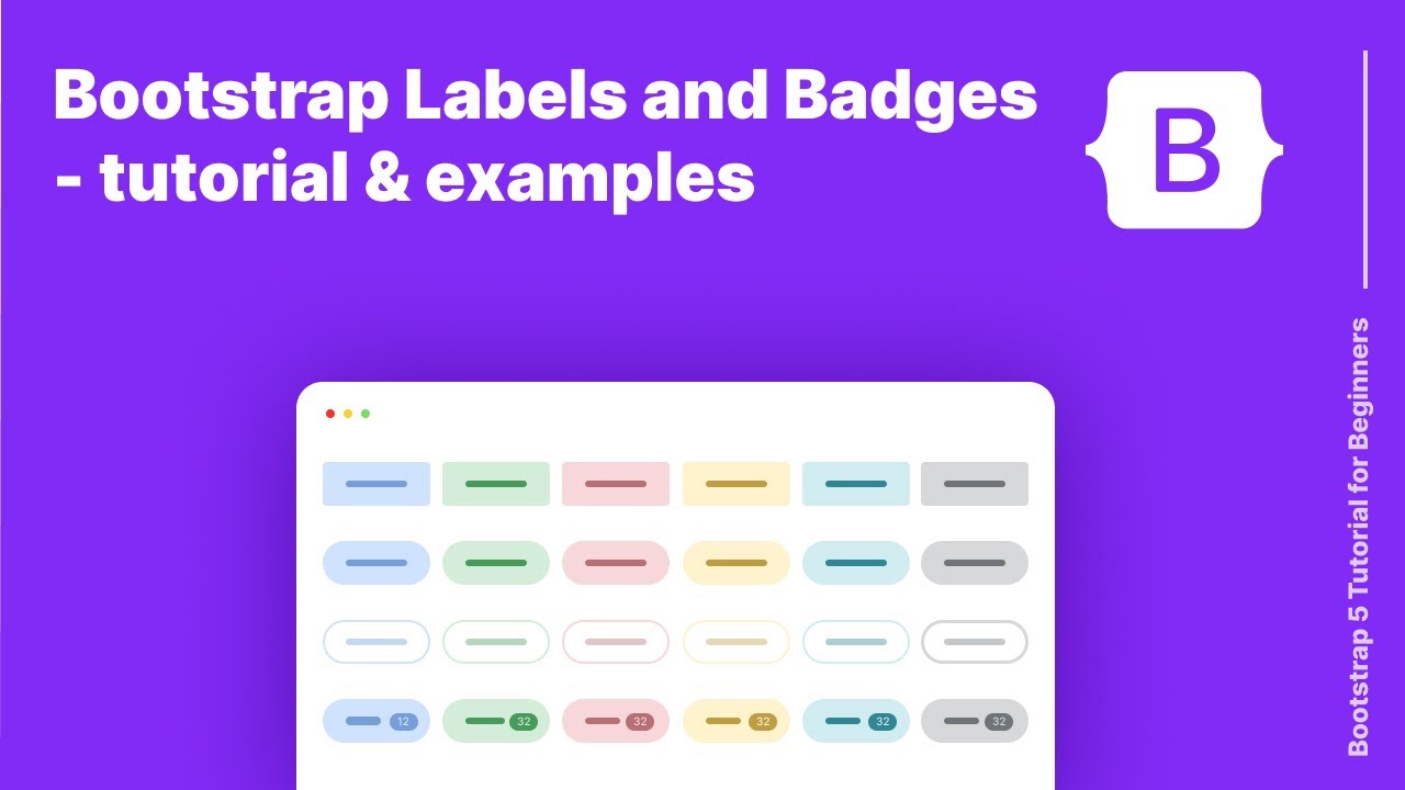 Bootstrap 5 Labels And Badges Tutorial Examples Youtube
