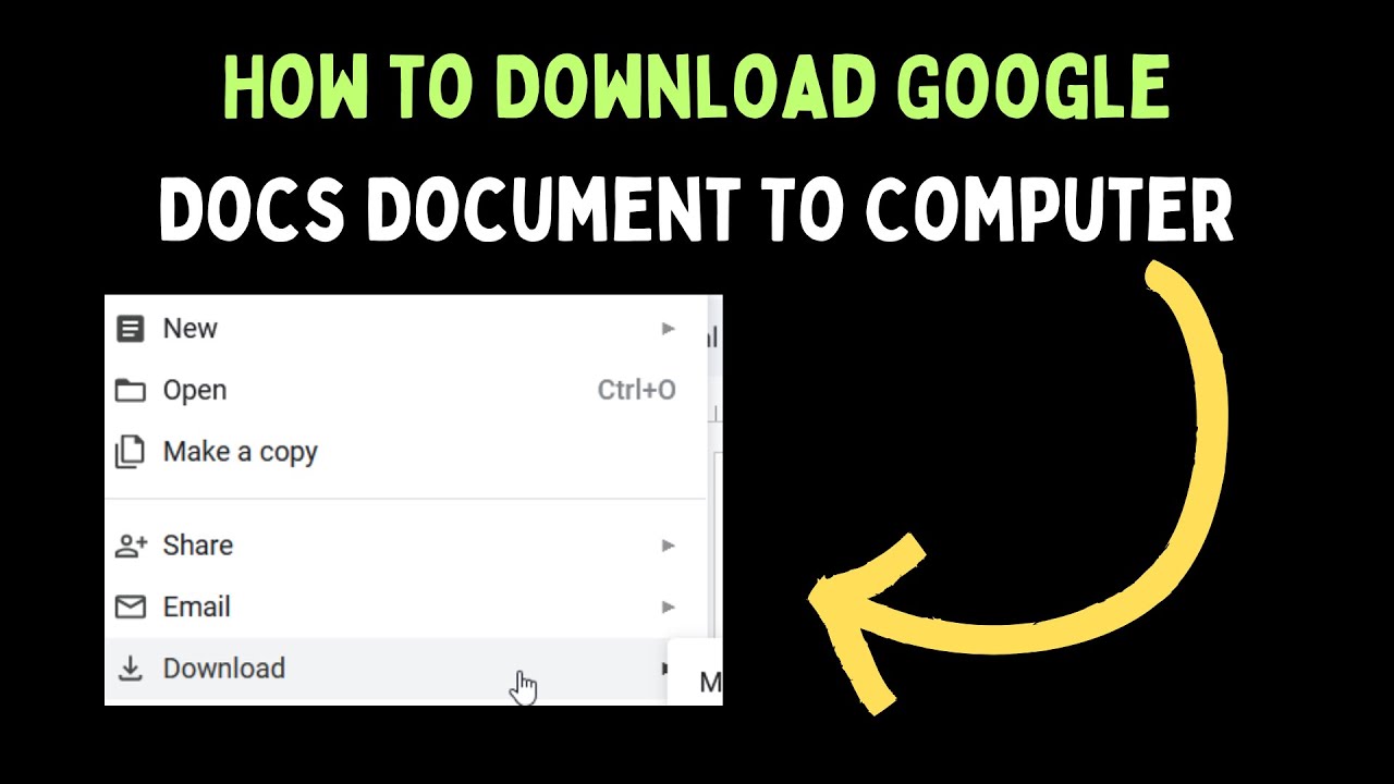 How To Download Google Docs Document On Windows 11 Youtube
