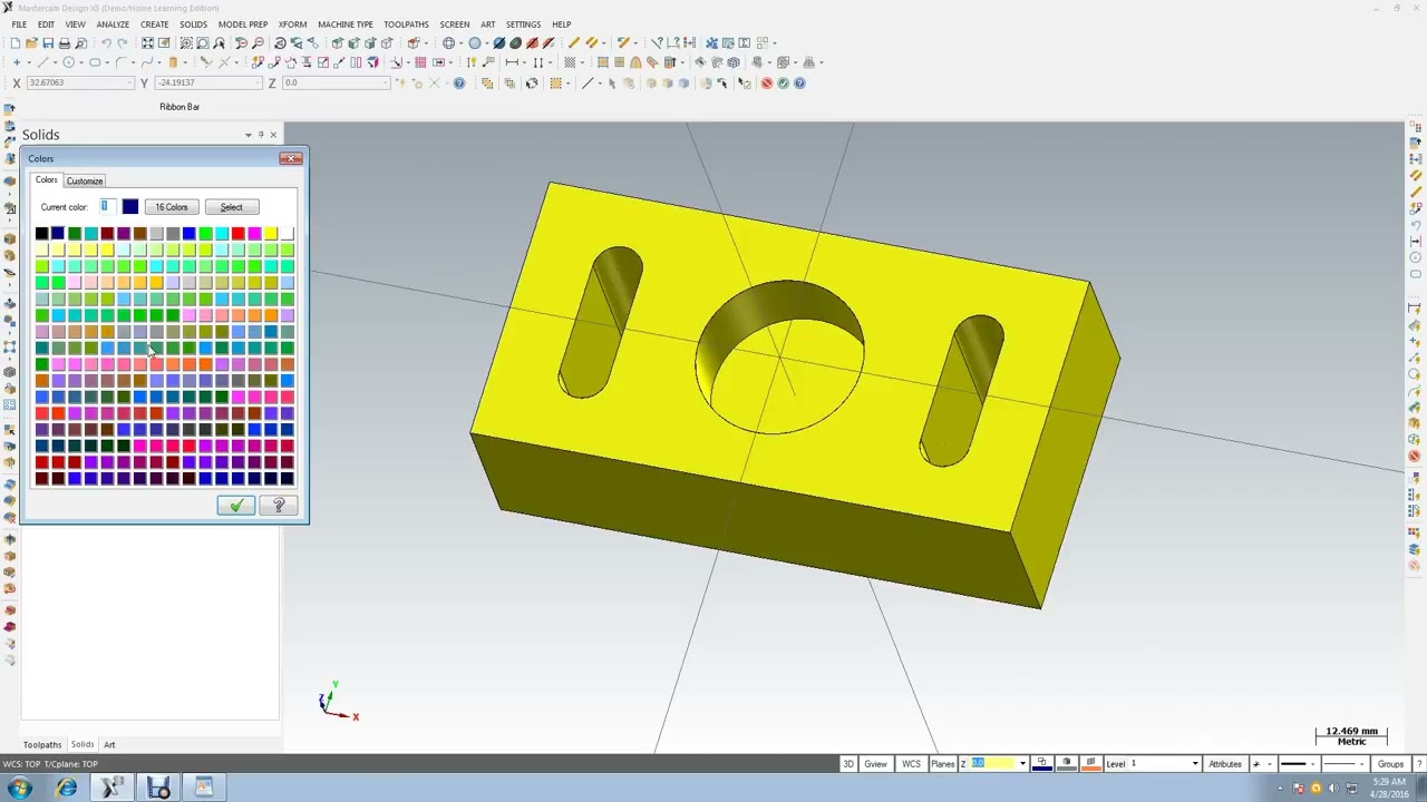 Mastercam Tutorial For Beginner 3d Drawing Part 2 Youtube