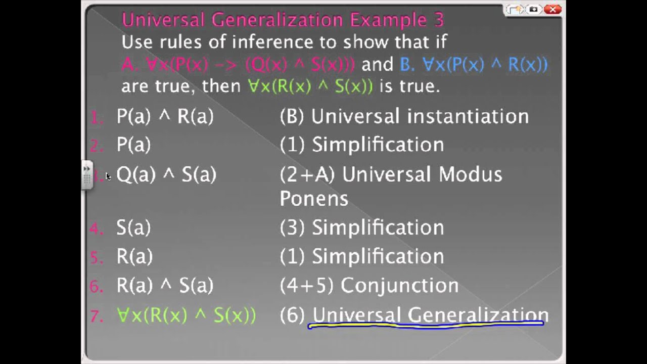 Universal Existential Generalization Youtube