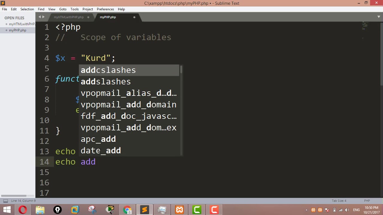 Php Tutorials For Beginners 41 Variable Scope In Php Youtube