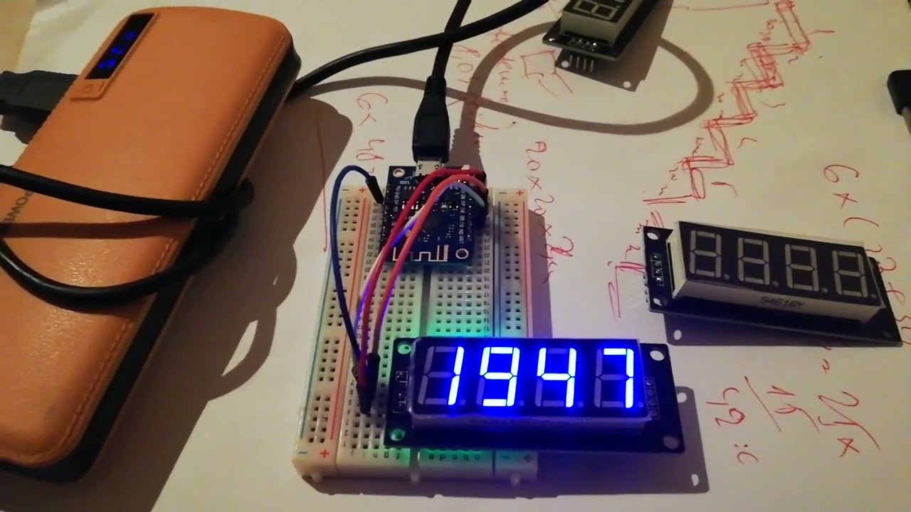 Ntp Clock On Tm1637 Led Display Youtube