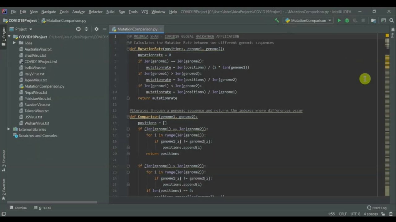 Mutation Rate Calculator Using Python Youtube