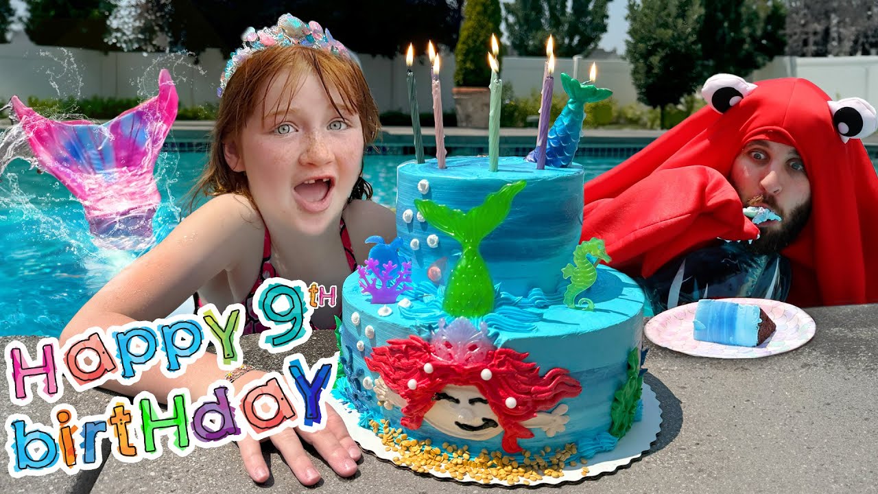 Adleys 9th Mermaid Birthday Party In The Deep Sea With Mermaids