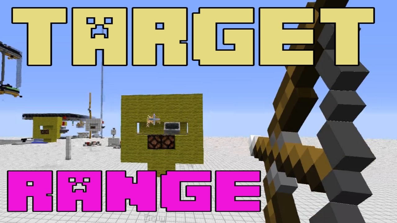 Minecraft Bow Target Range Tutorial Moving Target Practice Docm77