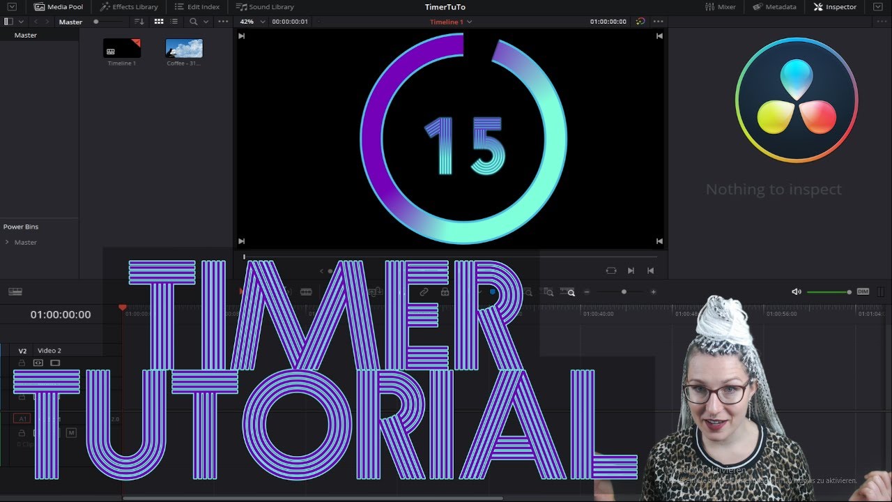 Countdown Oder Timer In Davinci Resolve 16 Fusion Tutorial Deutsch