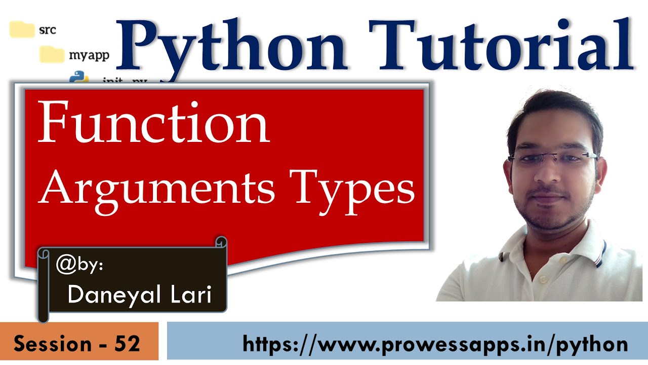 52 Python Tutorial For Beginners Function Argument Types