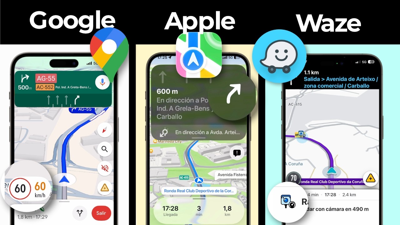 Google Maps Vs Apple Maps Vs Waze ｧｭ ﾂ Este Es El Ganador Y El Mejor En