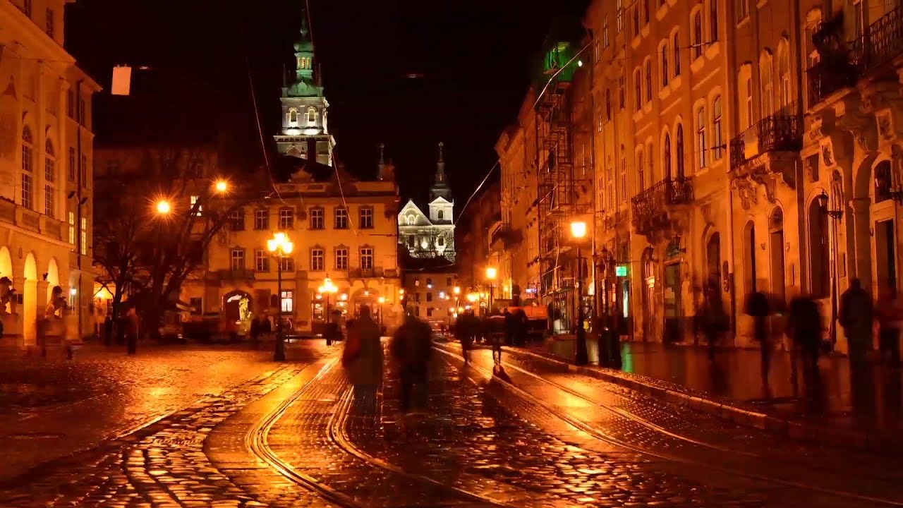 Night Lviv Time Lapse Video Youtube