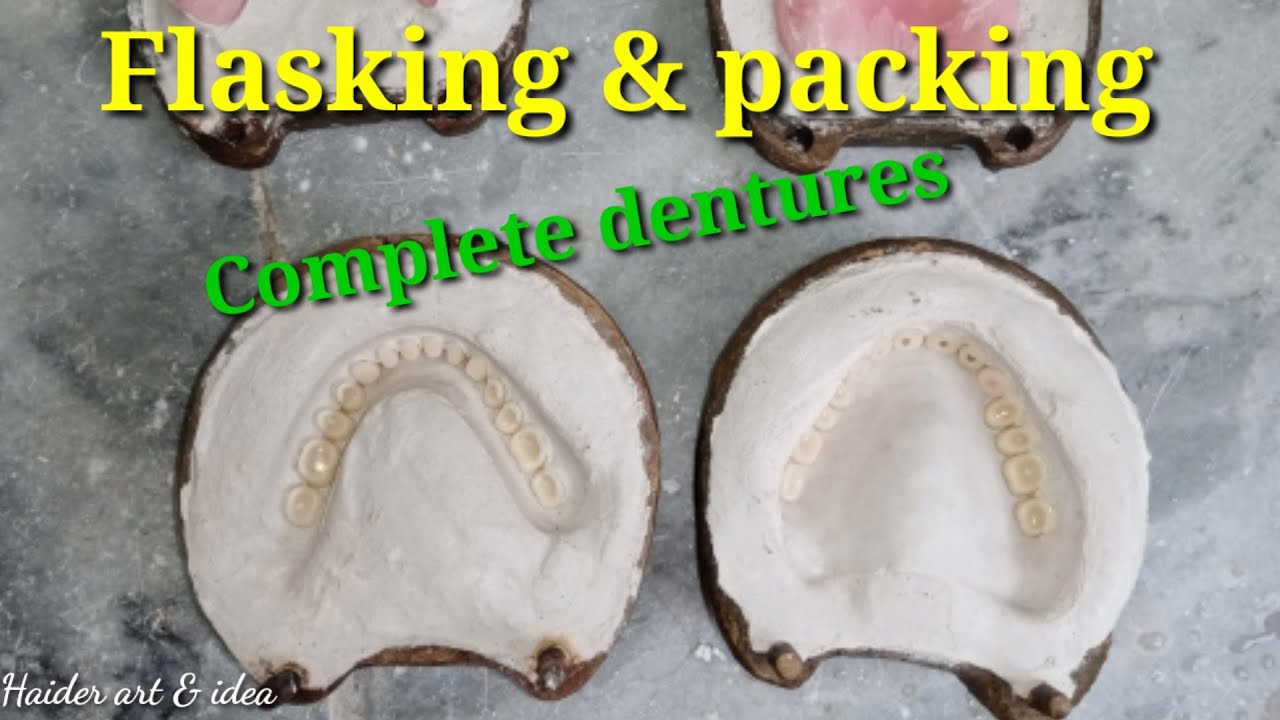 Flasking Dewaxing And Packing Of Complete Dentures Youtube