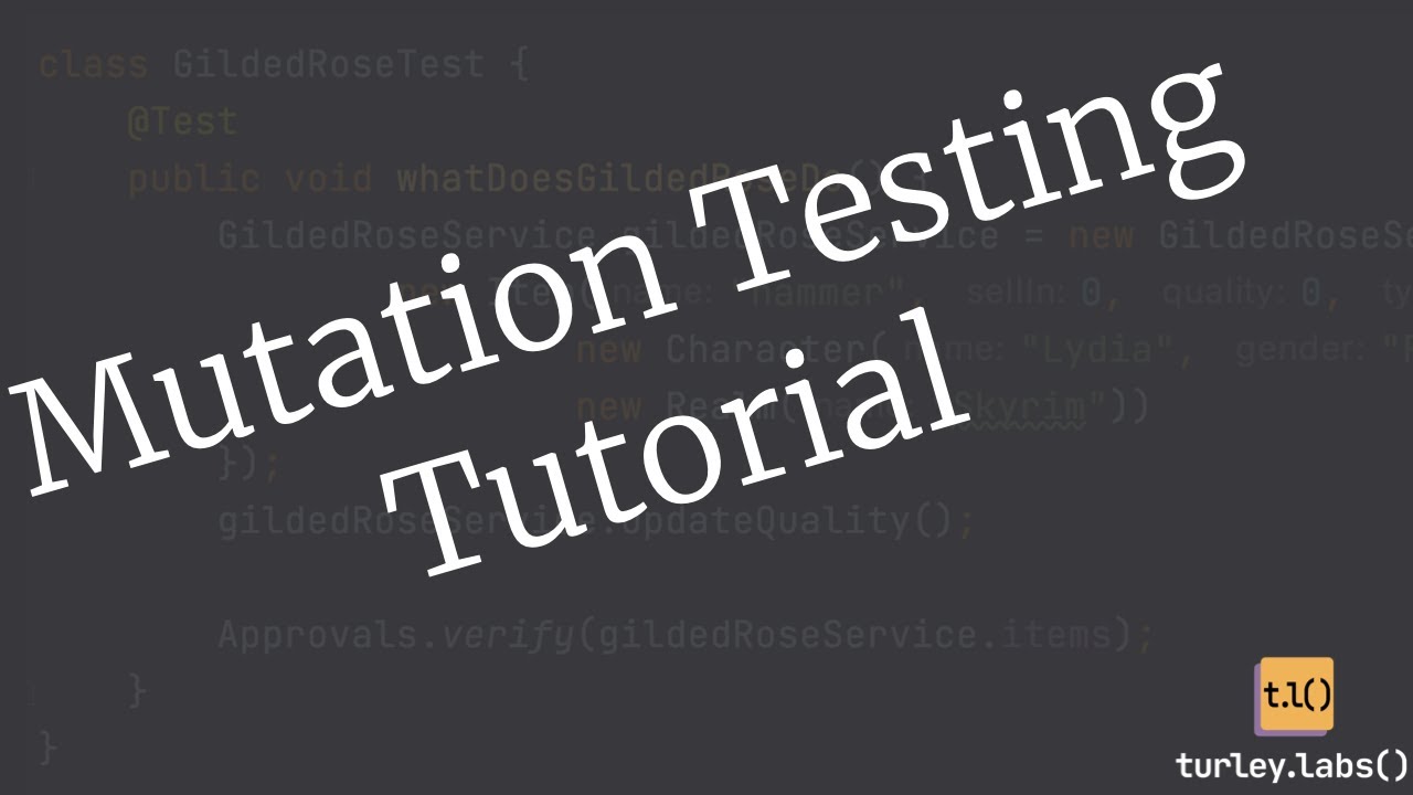 Mutation Testing Tutorial With Pitest In Java Youtube