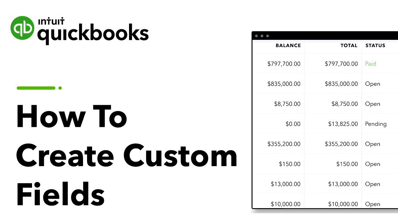 Create Custom Fields In Quickbooks Advanced Youtube