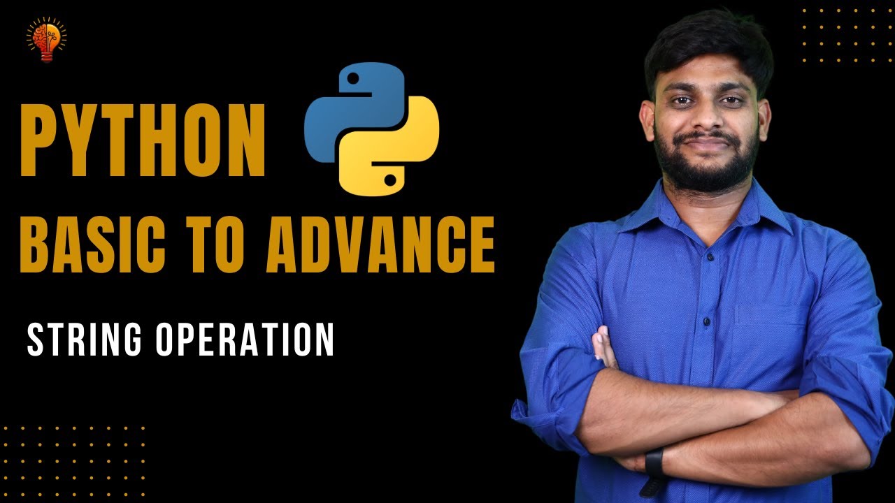 String Operation Python Beginner To Advance Python Tutorial Youtube