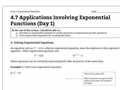 Solving Exponential Equations Mcr3u Map4c Youtube
