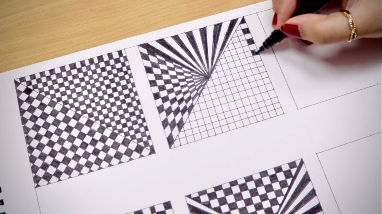 Easy Illusion Drawings Op Art Tutorials For Beginners That Art