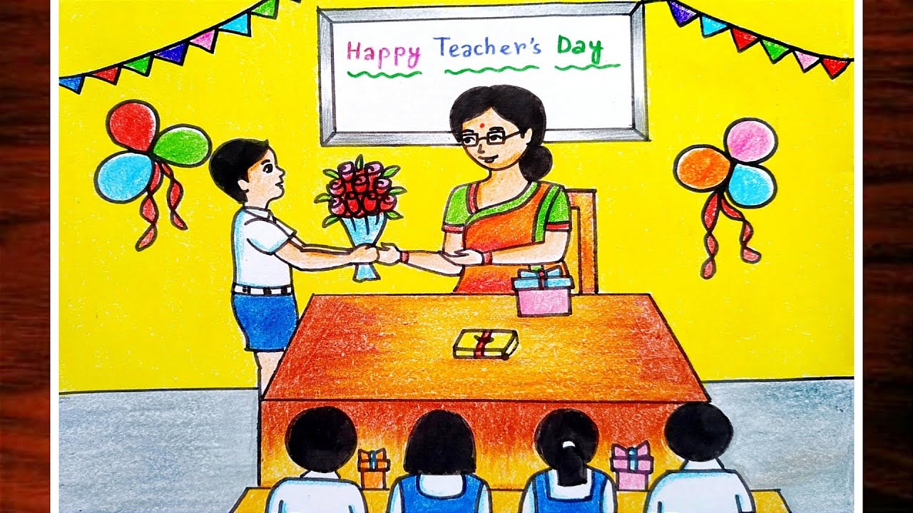 Teachers Day Special Drawing Teachers Day Poster Drawing Teachers Day