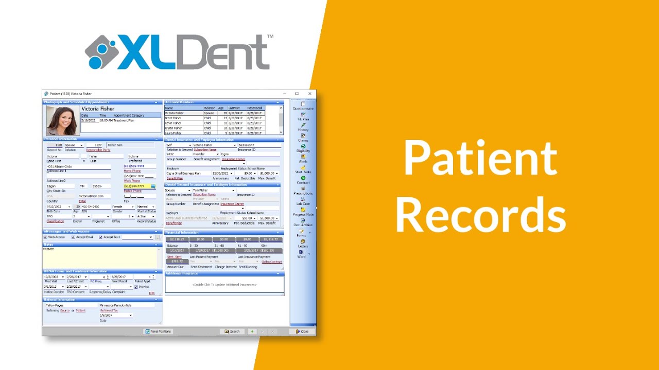 Xldent Dental Software Demo Patient Records Youtube