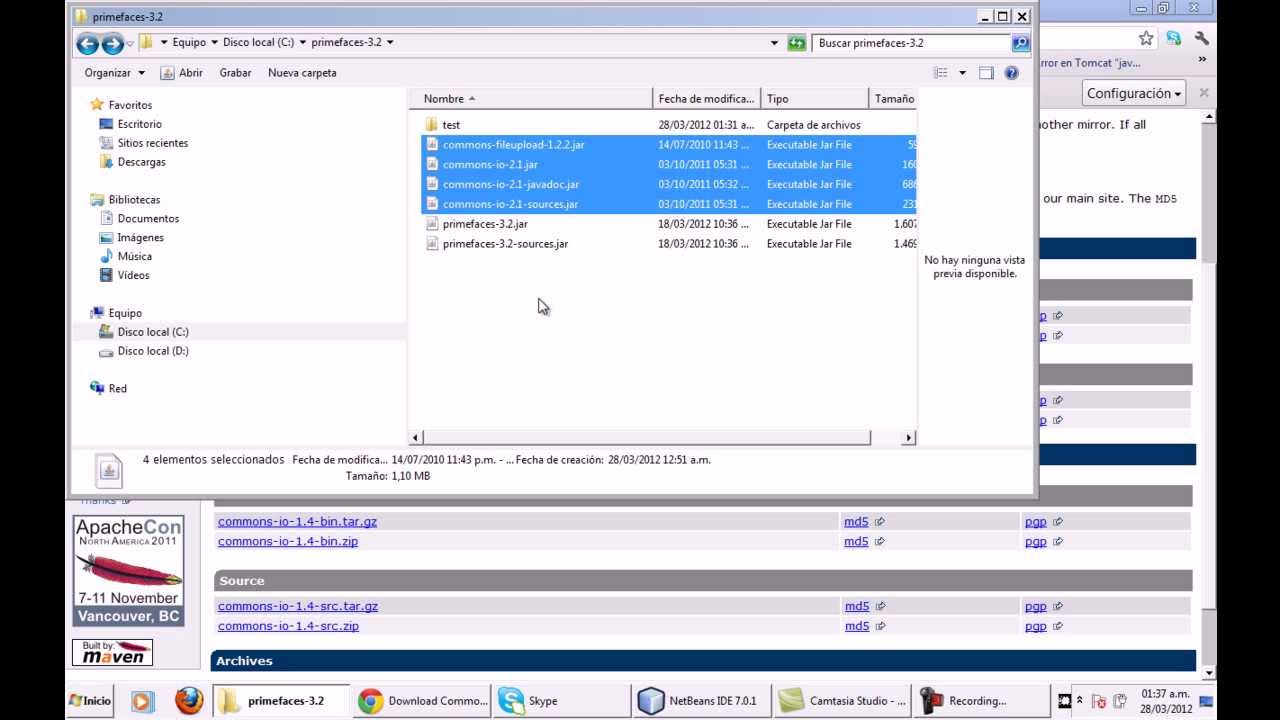 Primefaces 3 2 Fileupload Jsf 2 0 Youtube