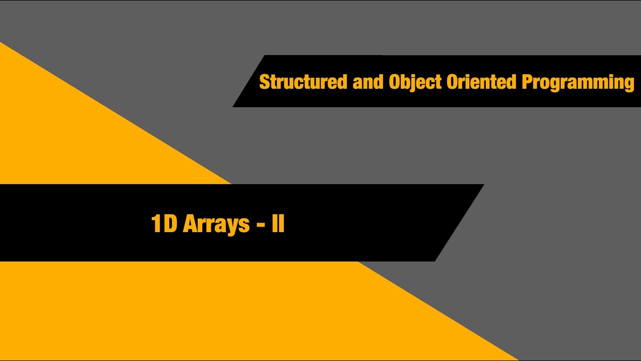 Lab 6 Bcse102l And Bcse102p 1d Array Examples Youtube