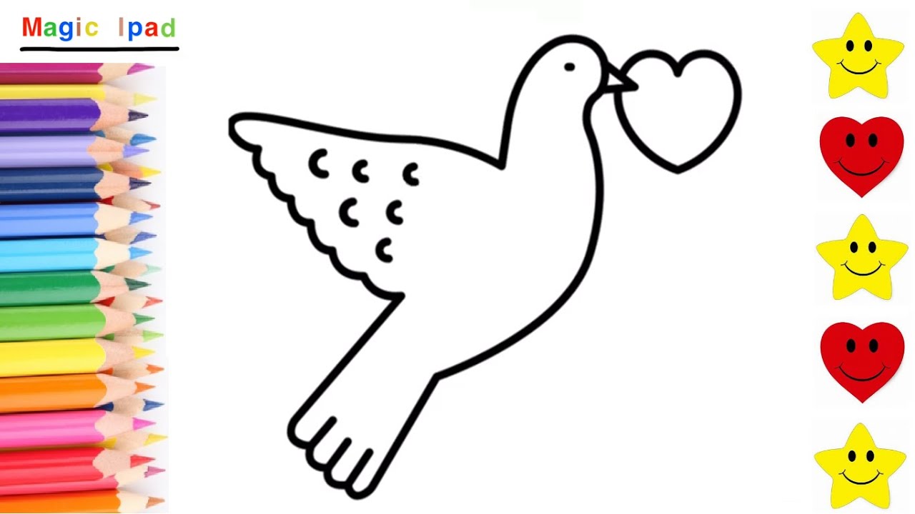 Dibujos De Palomas Faciles Imágenes De Palomas Colorear Faciles