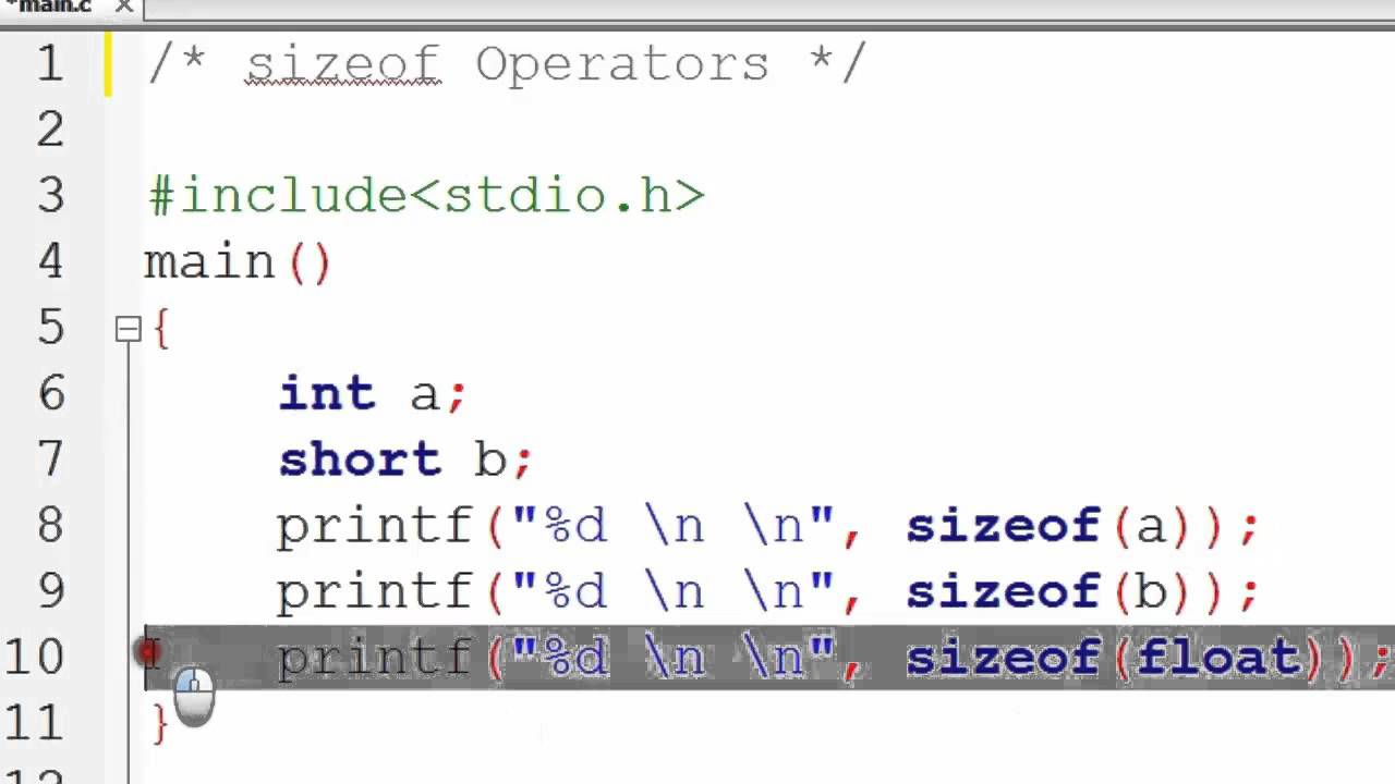 35 Sizeof Operators In C Programming Hindi Youtube