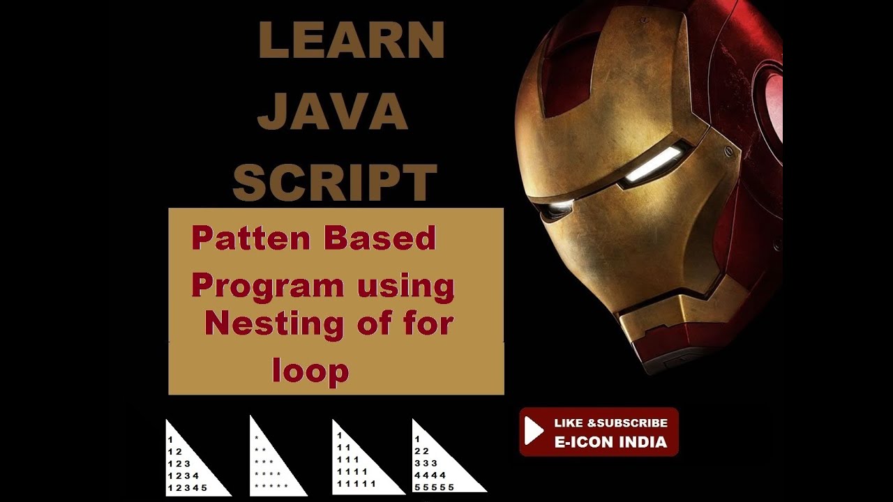 Java Script Beginner Pattern Printing Using For Loop Youtube