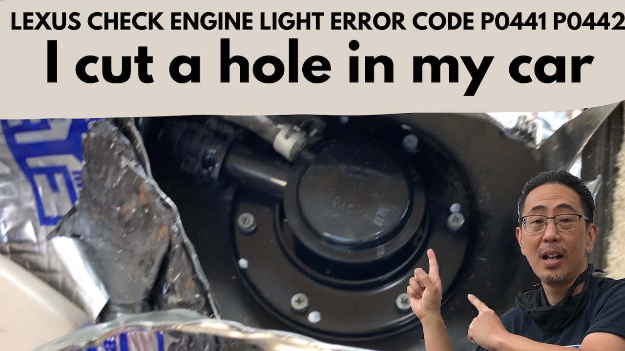 I Cut A Hole In My Car Lexus Is300 Check Engine Codes P0441 P0442 Youtube
