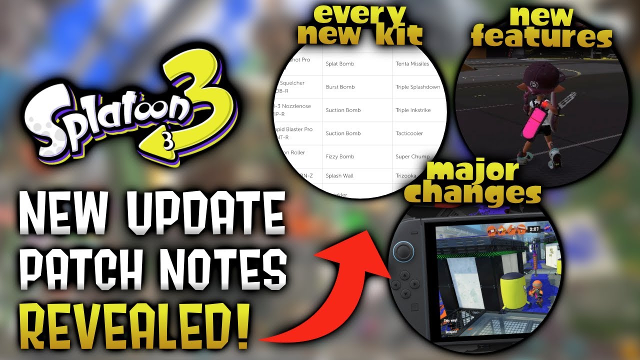 Huge 10 0 0 Update Patch Notes Released Splatoon 3 Youtube