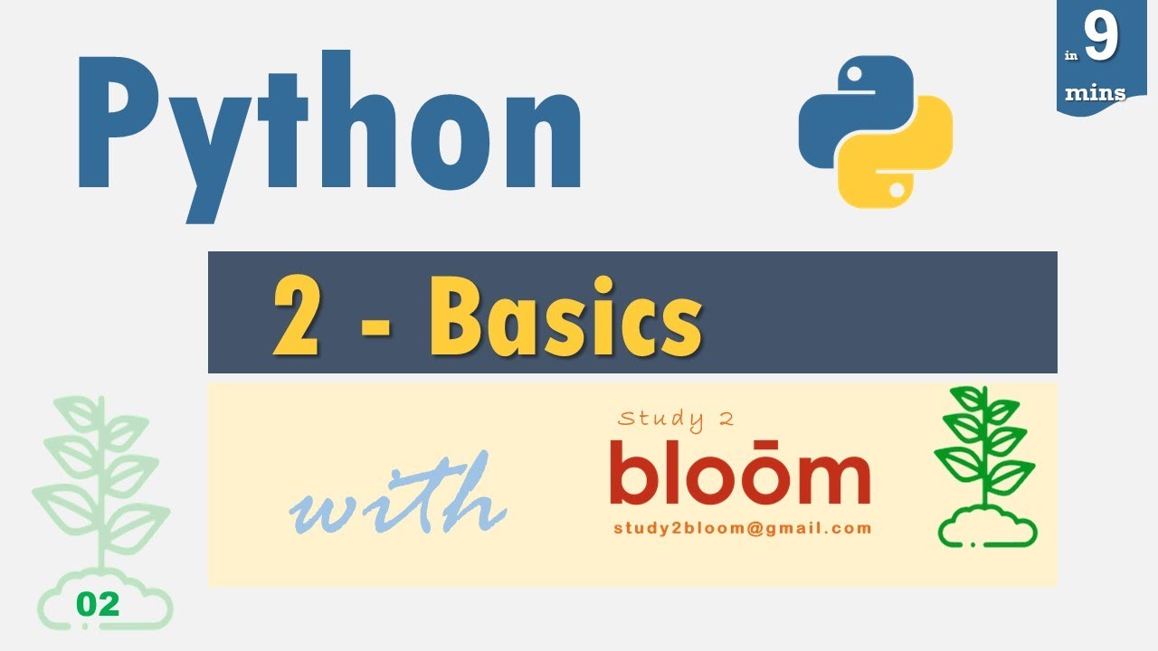 Python Lesson 2 Basics Intro Youtube