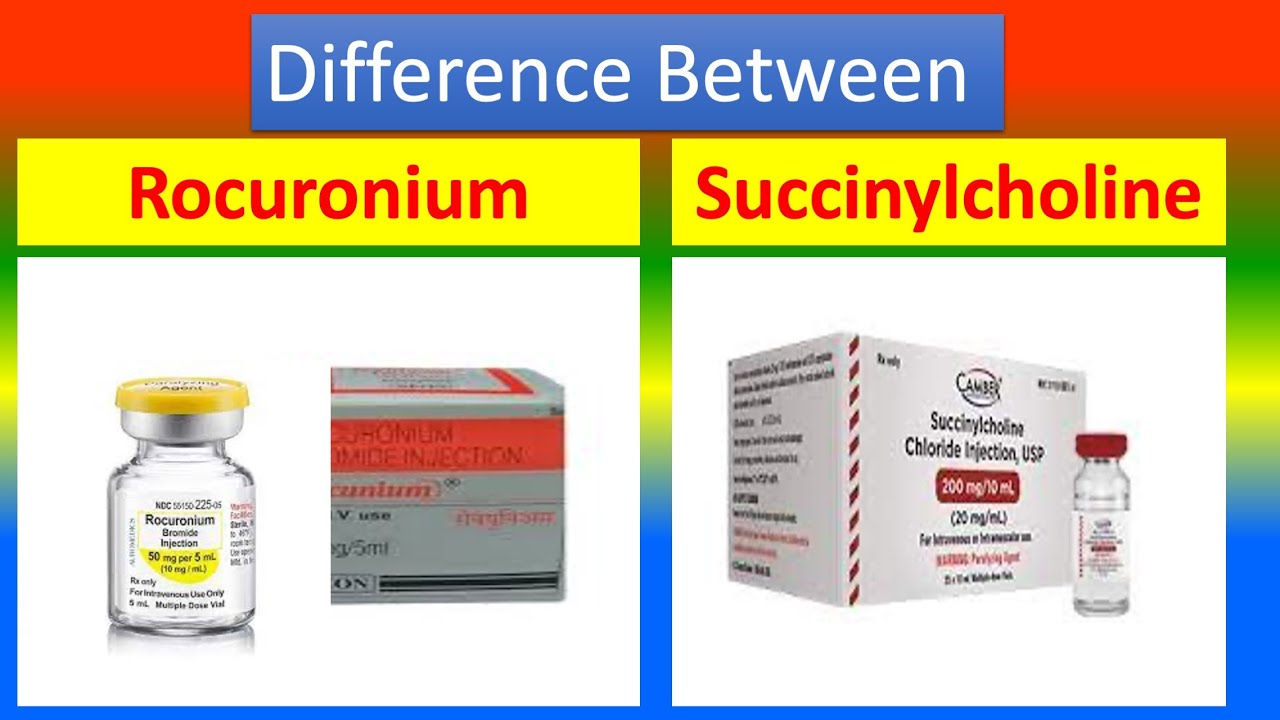 Difference Between Rocuronium And Succinylcholine Youtube