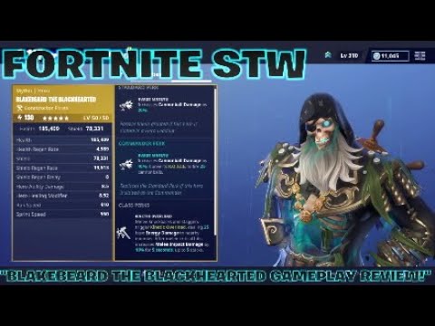 Fortnite Stw Blakebeard The Blackhearted Gameplay Review Youtube