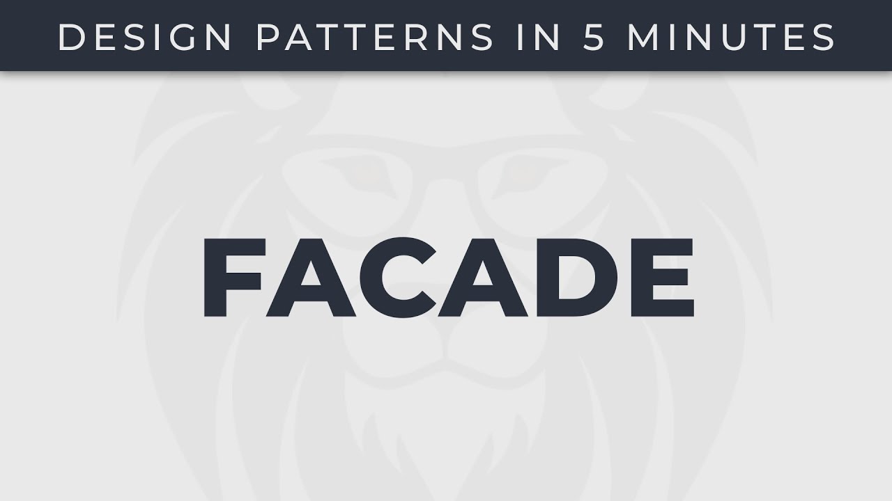 Facade Design Patterns In 5 Minutes Youtube