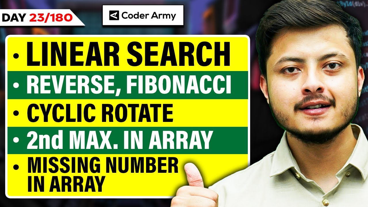 Lecture 17 Master Arrays By Solving Problems Youtube