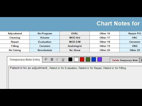 Chart Notes Quick Entry Limited Youtube