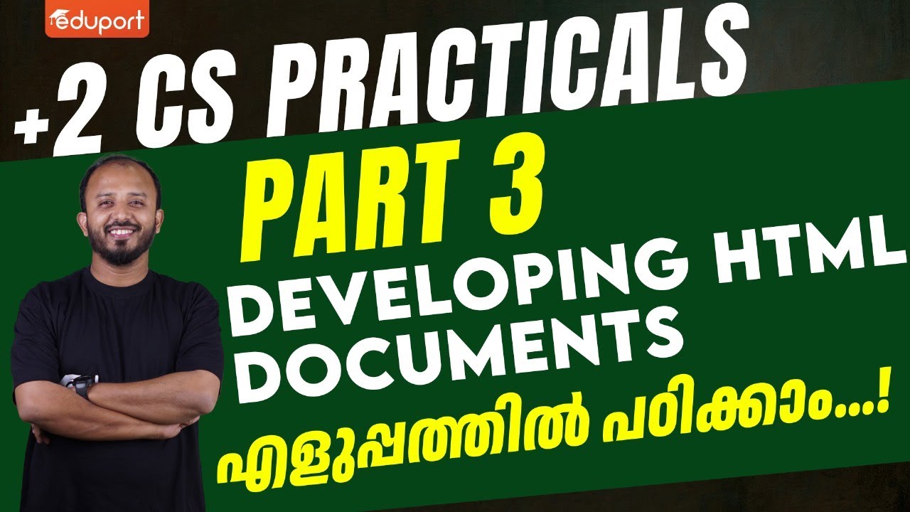 Plus Two Cs Practicals Part 3 Developing Html Documents Eduport