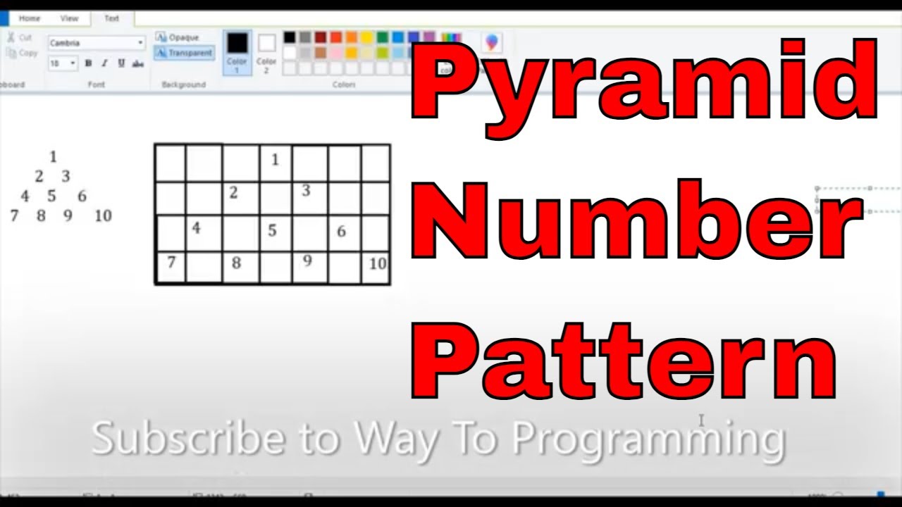 Python Program 11 Pyramid Number Pattern Youtube
