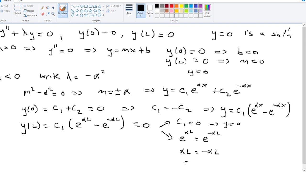 Bvp Eigenvalues And Eigenfunctions Youtube