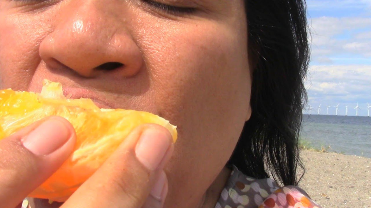 Asmr Eating Oranges On Amager Beach Youtube