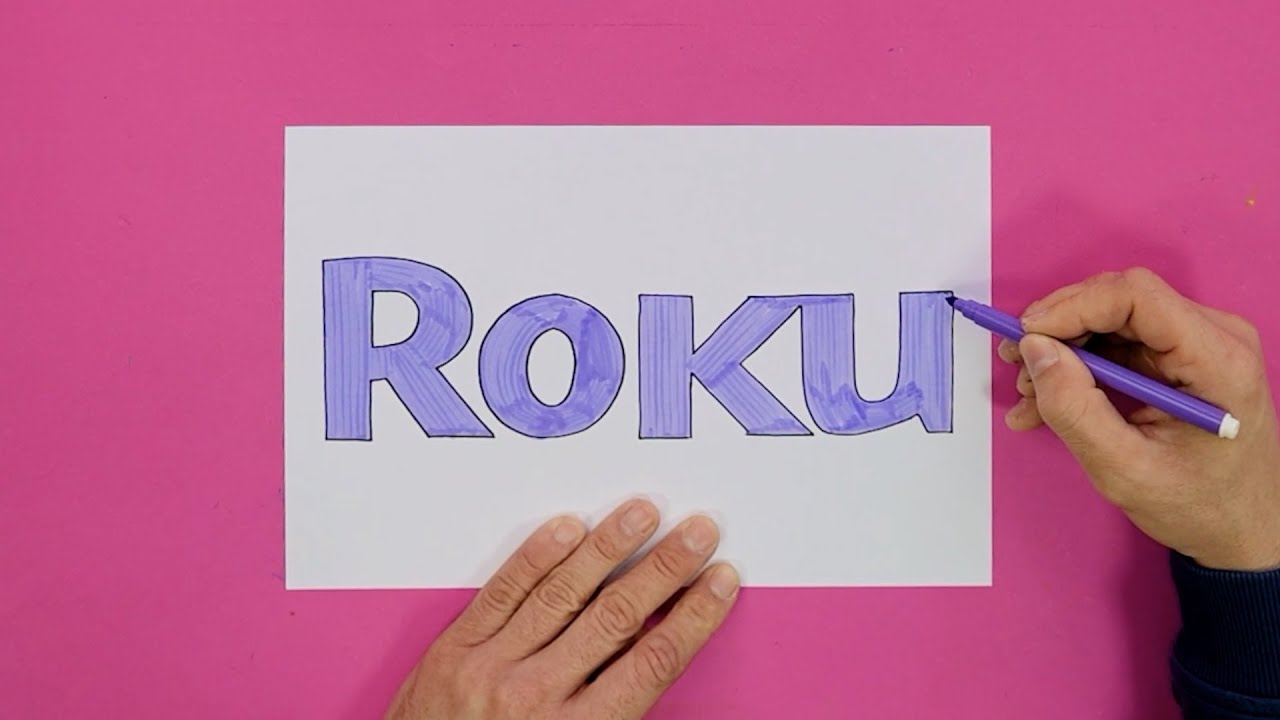 How To Draw Roku Streaming Tv Logo Youtube