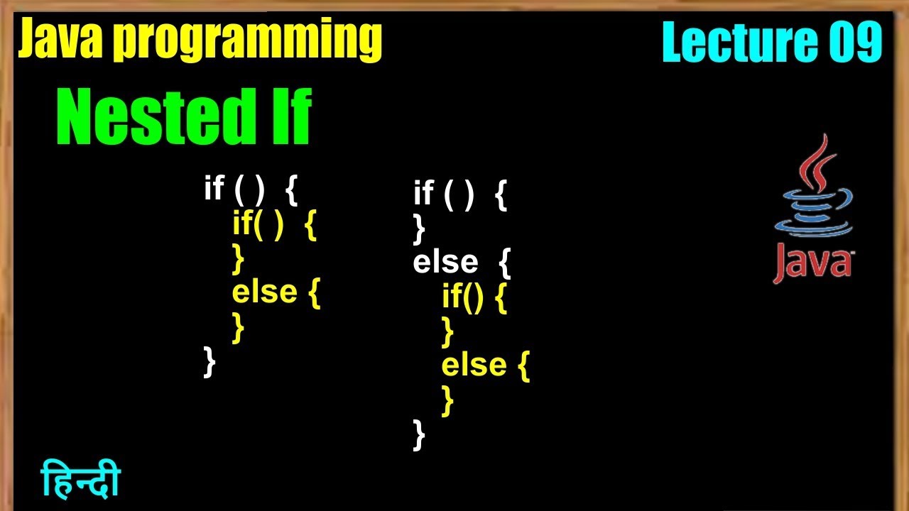 Lect 09 Nested If Else In Java In Hindi Youtube