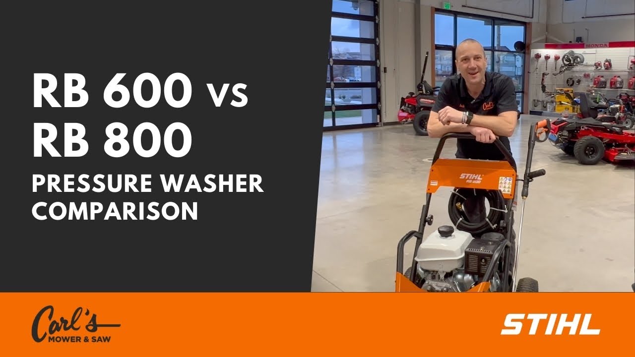Stihl Rb 600 Vs Rb 800 Pressure Washer Youtube