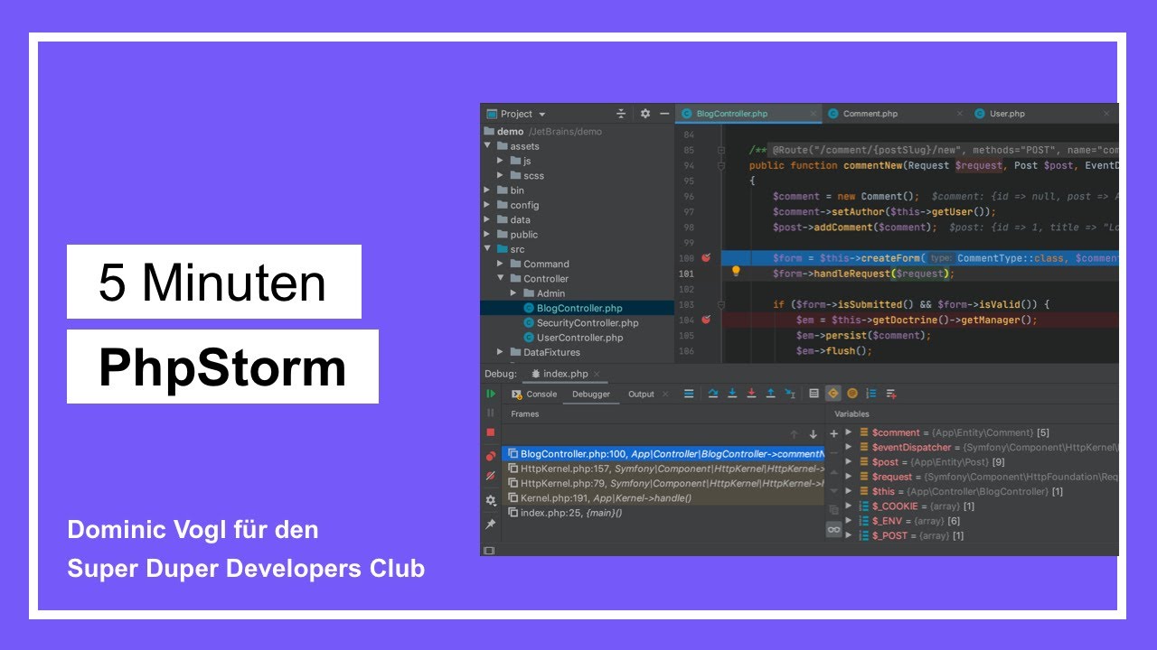 5 Minuten Professionell Php Entwickeln Mit Phpstorm Youtube