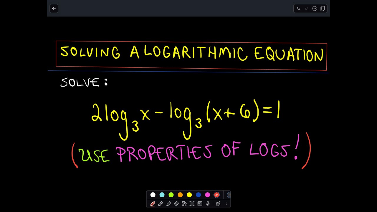 Simple Logarithmic Equations Examples Tessshebaylo